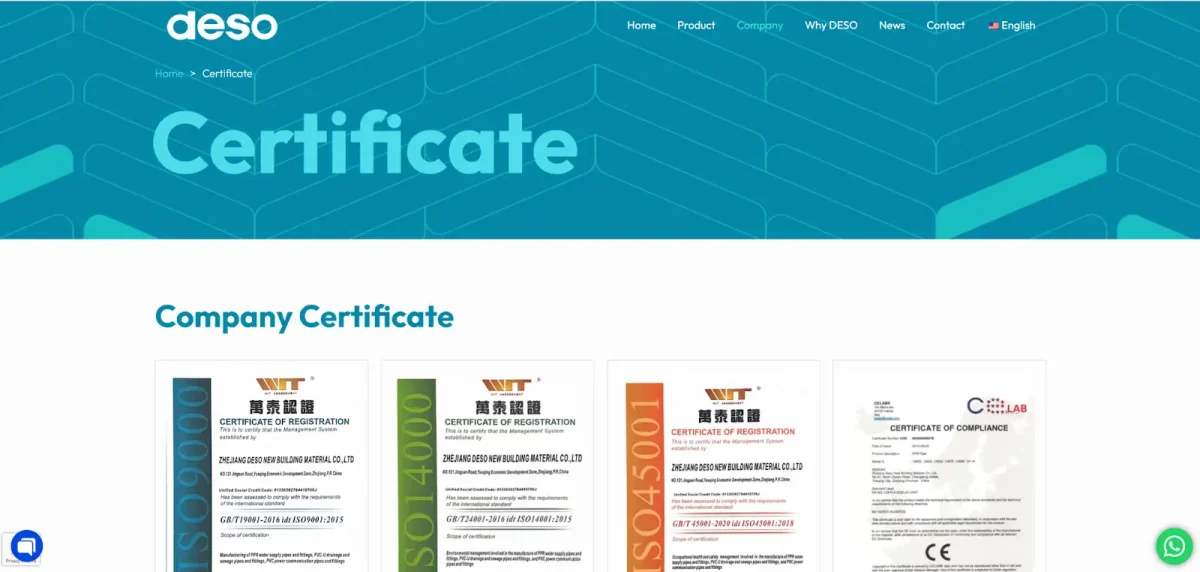 4 Recommended PPR Pipe Manufacturers in the Philippines | DESO Group